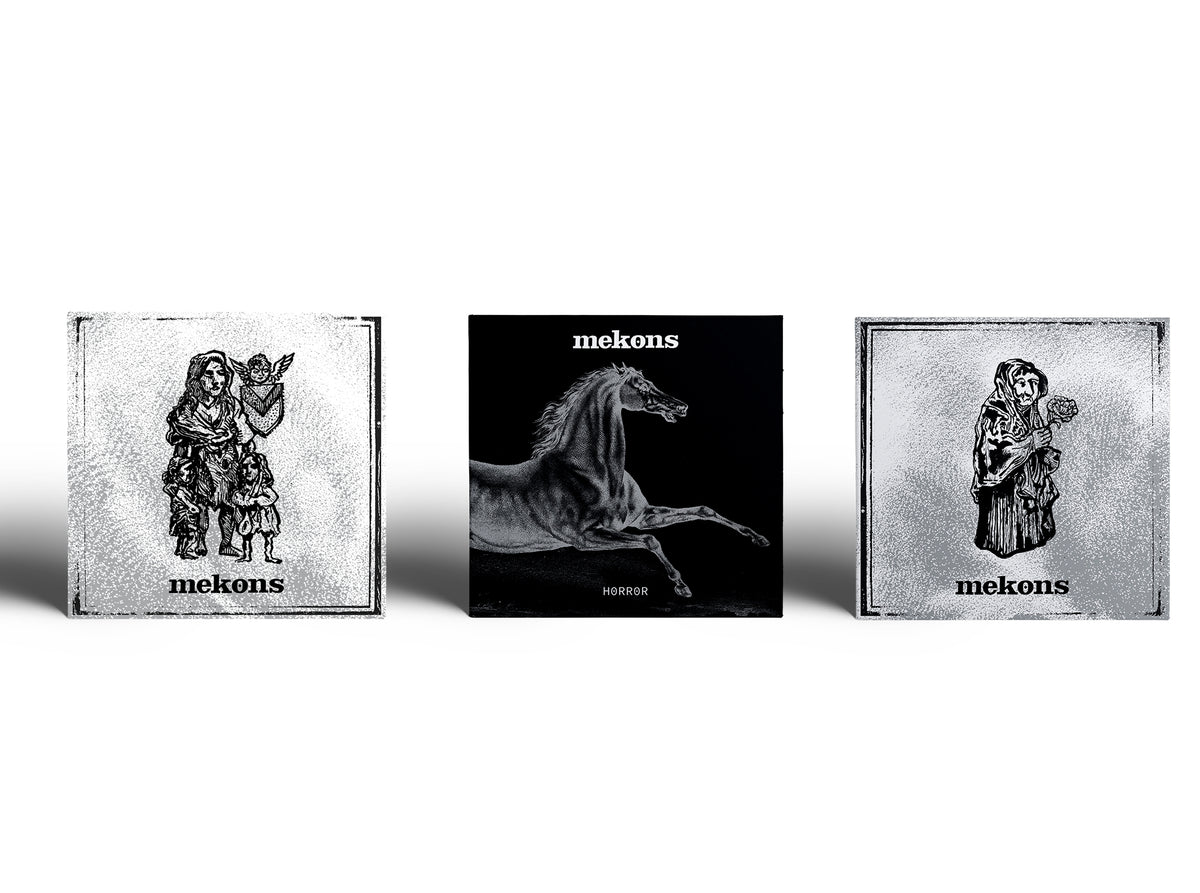 Mekons 3 x Double Sided 'Horror' Art Cards – Fire Records